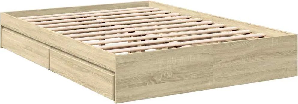 Rám postele se zásuvkami dub sonoma 120x190 cm kompozitní dřevo 3280701