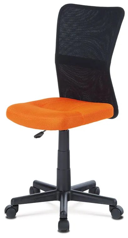 Autronic Kancelářská židle dětská látka MESH oranžová a černá KA-2325 ORA