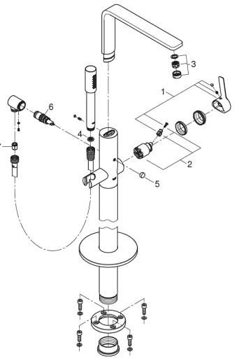 GROHE 23792001 - Vanová baterie LINEARE 271 mm lesklý chrom