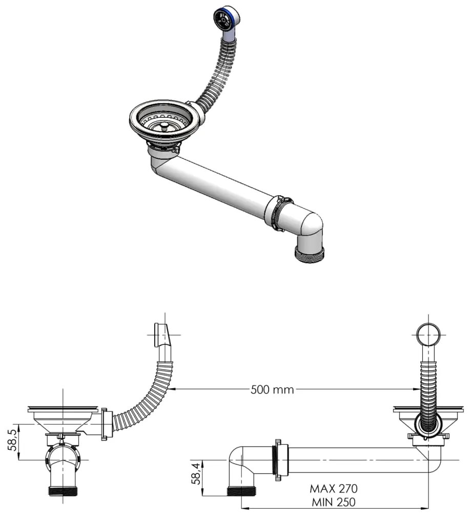 vidaXL Marketos Žulový kuchyňský dřez jednoduchý bílý