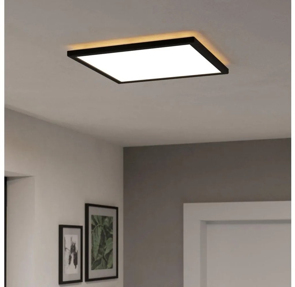 Eglo 901456-LED St. koupel. svítidlo ROVITO-R 17,6W/230V 39x39cm IP44 černá + DO