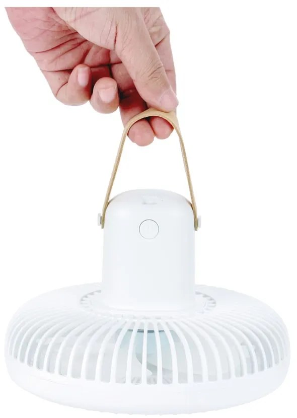 Krémová stolní lampa s ventilátorem na dálkové ovládání (výška 26 cm) Beyond – Gingko
