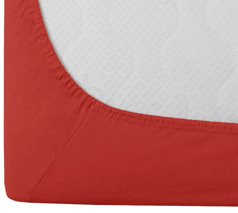 Jersey prostěradlo EXCLUSIVE červené 200 x 220 cm