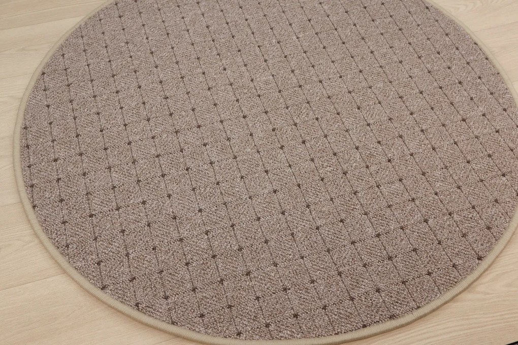 Condor Carpets Kusový koberec Udinese béžový new kruh - 100x100 (průměr) kruh cm