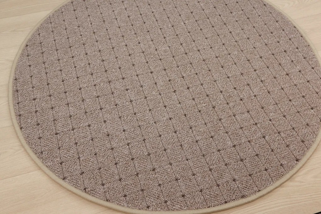 Condor Carpets, Kusový koberec Udinese béžový new kruh, 160x160 (průměr) kruh, béžová, chodba / předsíň