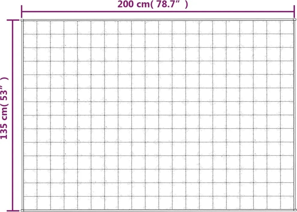 Zátěžová deka šedá 135 x 200 cm 6 kg textil 3154831
