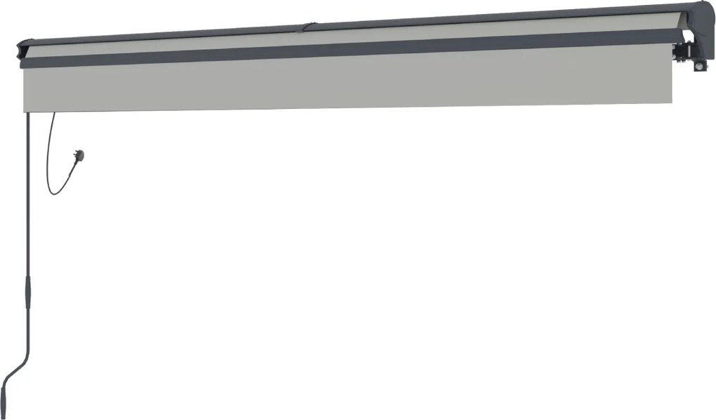 Elektrická markýza BestBerg BBSU-E350LG / 350 x 300 cm / světle šedá