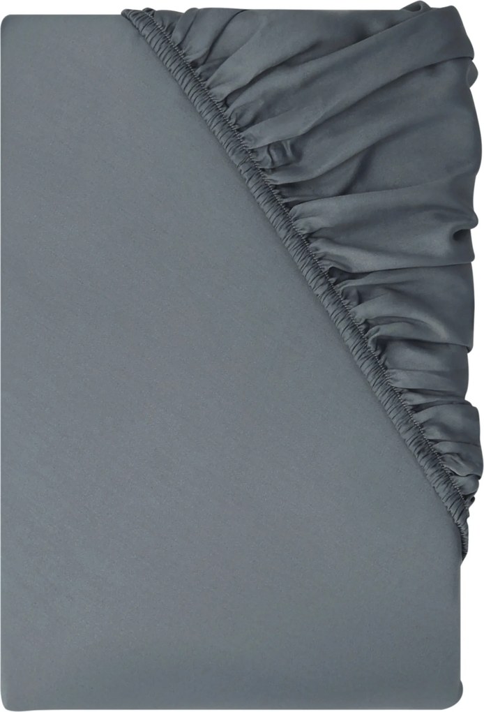 Livarno® Saténové napínací prostěradlo, 90-100 x 200 cm (tmavě šedá)