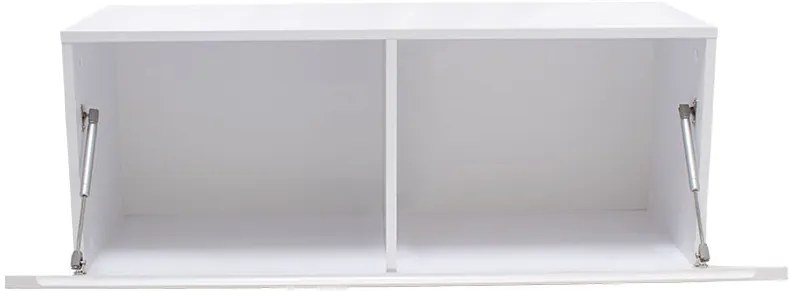 RTV stolek visící VIDA 1 100cm Bílý lesk