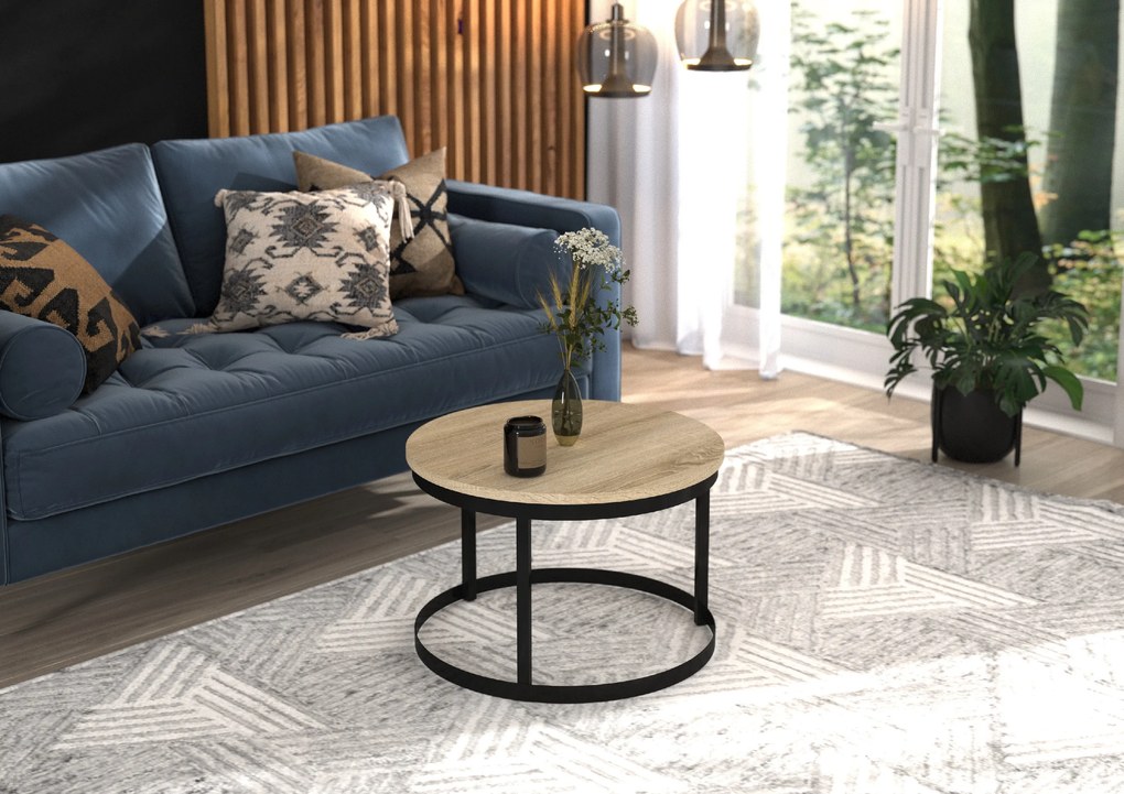 ADRK Furniture Konferenční stolek RINEN CT-RNN-B-S