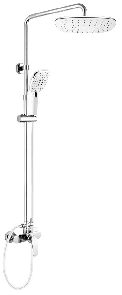 Mereo Eve sprchová souprava nástěnná baterie 150 mm hlavová sprcha s příslušenstvím bílá CBE60104SJE
