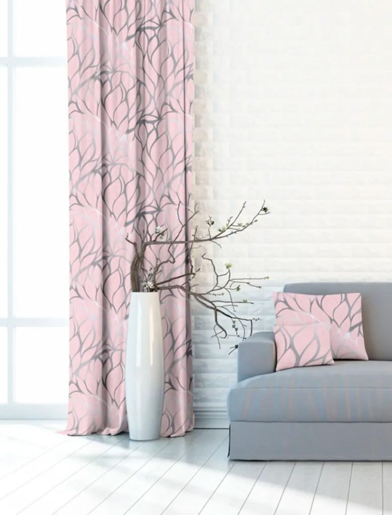 Závěs dekorační nebo látka, OXY Odlesk, růžovo šedý, 150 cm 150 cm