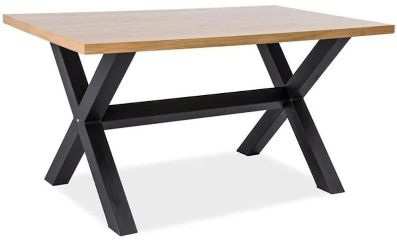 Jídelní stůl 180x90 cm z masivního dřeva v dekoru dub KN555