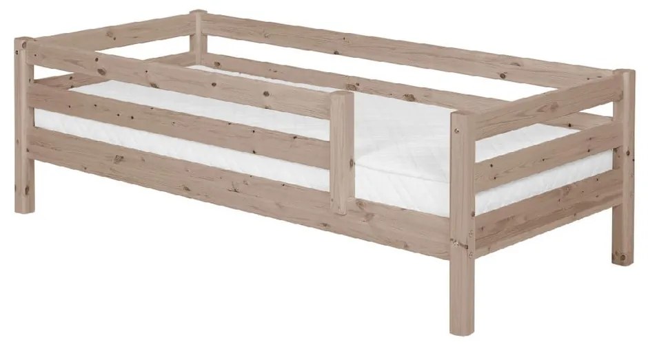 Hnědá dětská postel z borovicového dřeva s 3/4 lištami Flexa Classic, 90 x 200 cm