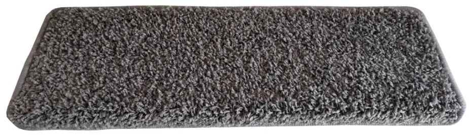 Vopi koberce Nášlapy na schody Color shaggy šedý obdélník, samolepící - 25x80 obdélník (rozměr včetně ohybu)