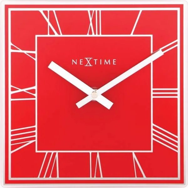 Designové nástěnné hodiny 5184ro nextime square 20cm