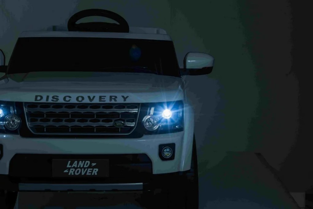 Ramiz Land Rover Discovery elektrické auto pro děti bílé SUV + dálkové ovládání
