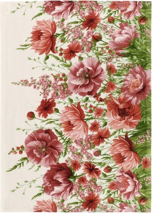Bellatex Kuchyňská utěrka 1 ks Růžová,Zelená 50x70 cm