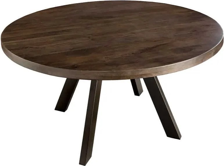 Kulatý jídelní stůl Thunder 120 cm hnědé mango
