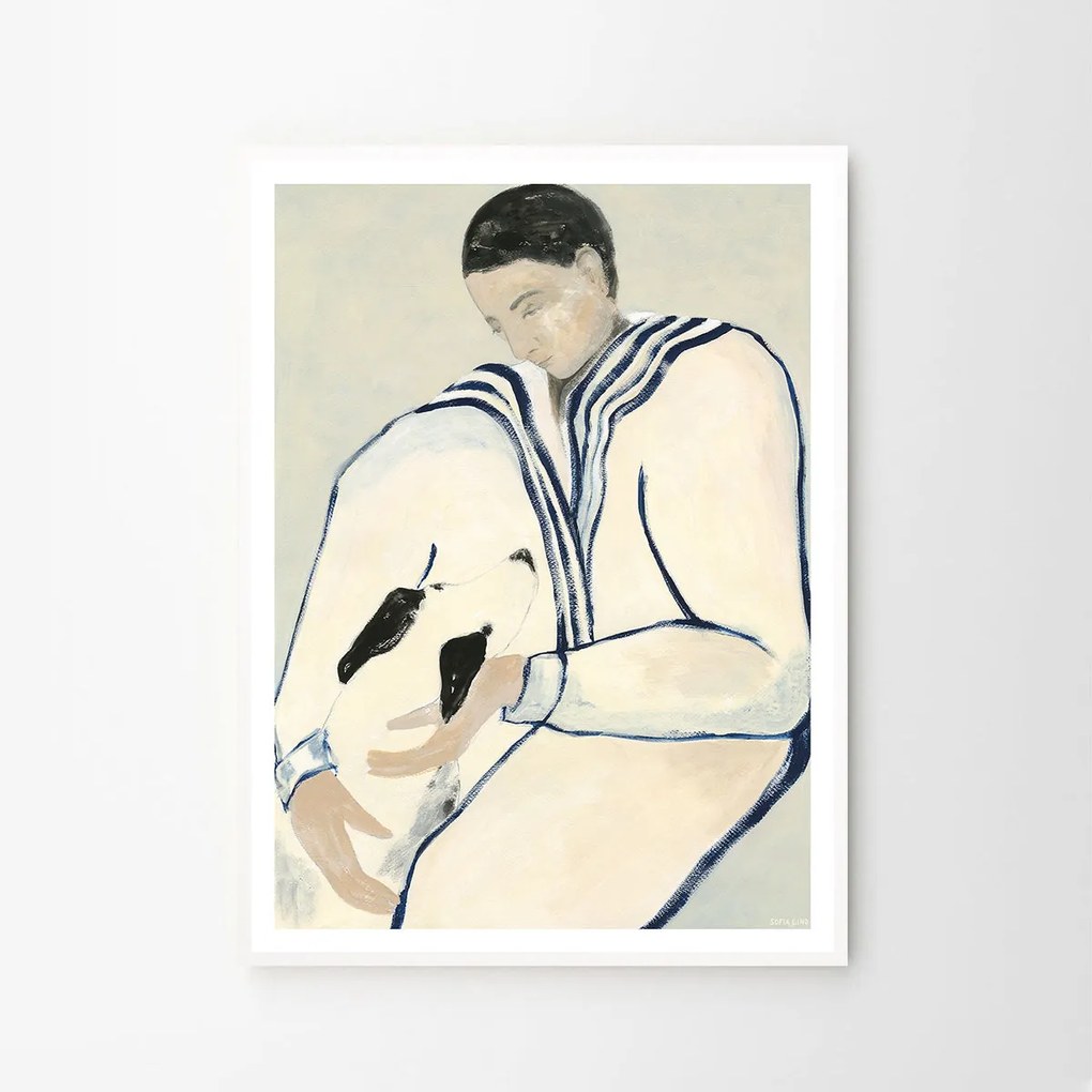 The Poster Club Plakát Man and Dog by Sofia Lind 50x70 cm