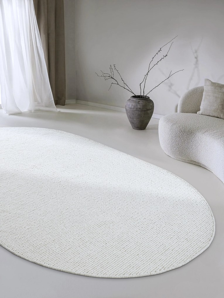 Villeroy & Boch Kusový koberec 106048 White ovál, 160x230 ovál, bílá, ložnice
