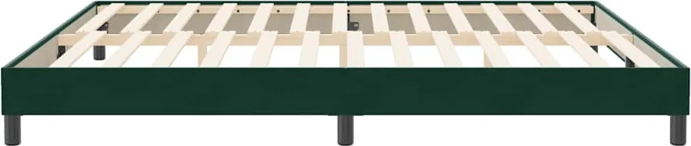 Postel Box Spring bez matrace tmavě zelená 200x210 cm samet 3315846