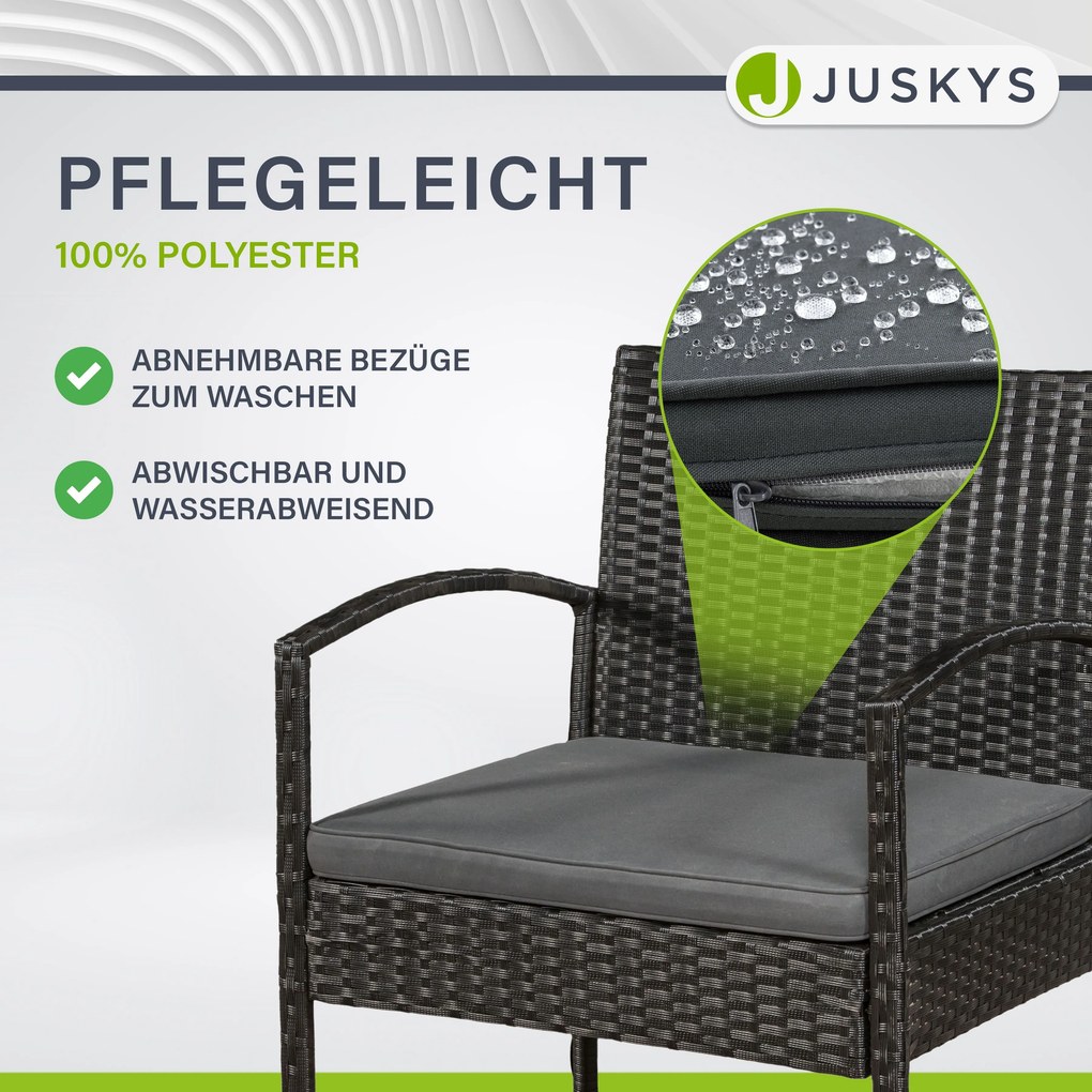 Juskys Polyratanová zahradní souprava Trinidad pro 4 osoby