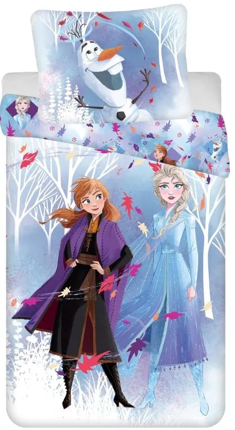 dětské bavlněné povlečení Disney - Frozen 2 White 02-2023, Rozměry 140x200cm + 70x90cm