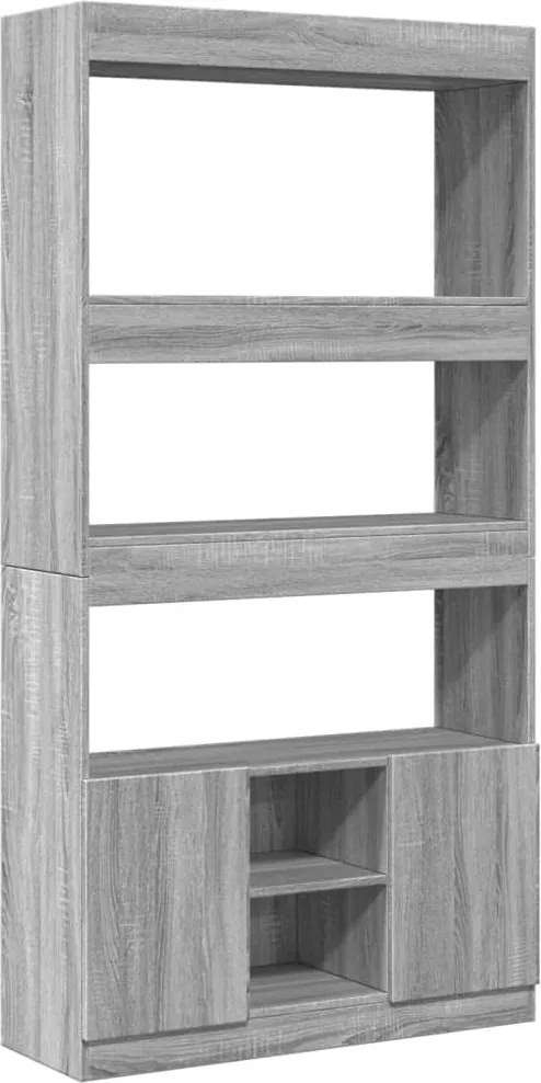 Skříň highboard šedá sonoma 92 x 33 x 180 cm kompozitní dřevo 3309623