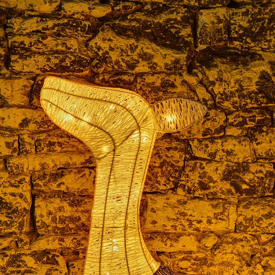 3D LED svítící laň, 150 cm, teple bílá, 140 LED, IP44 venkovní