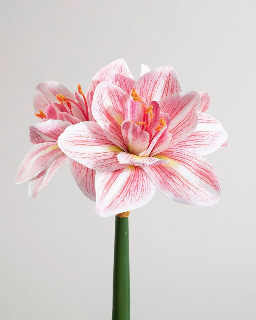 Umělá květina Amarylis 62 cm pink