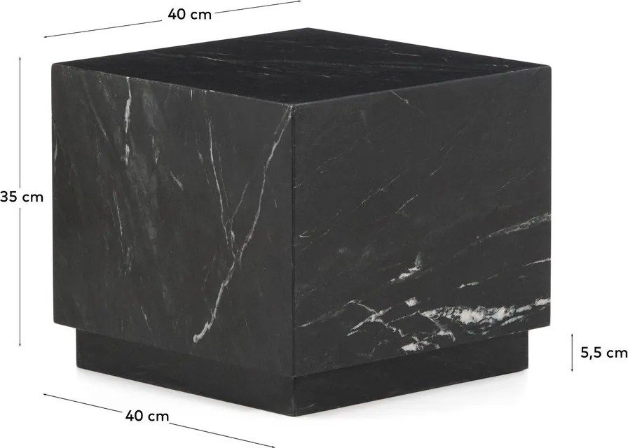 Mramorový odkládací stolek 40x40 cm Sorein – Kave Home