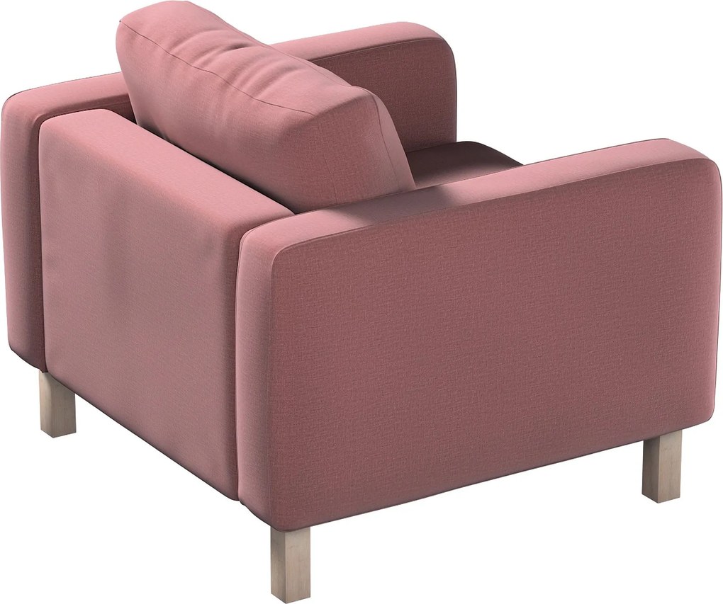 Potah na křeslo IKEA Karlstad, krátký barva fialová látka sametová