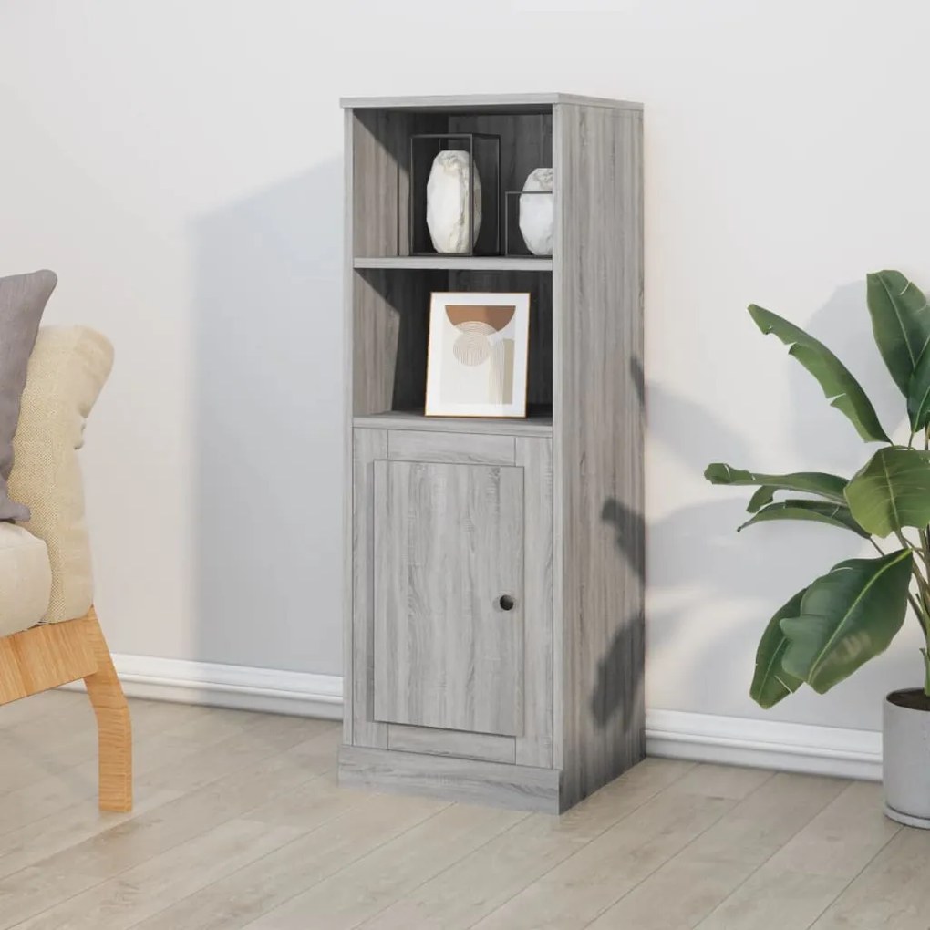 vidaXL Skříň highboard šedá sonoma 36 x 35,5 x 103,5 kompozitní dřevo