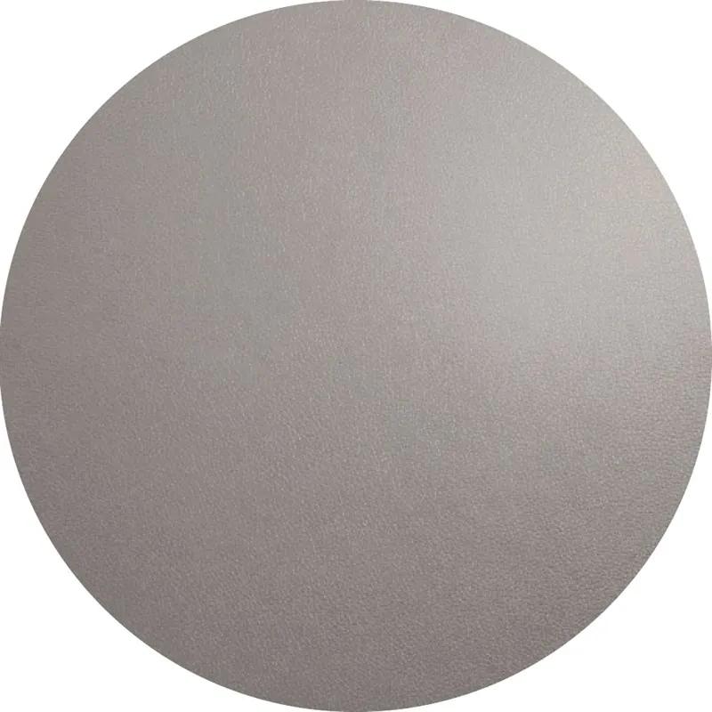 ASA Selection Prostírání kulaté 38 cm světle šedá, imitace kůže, P.38 cm