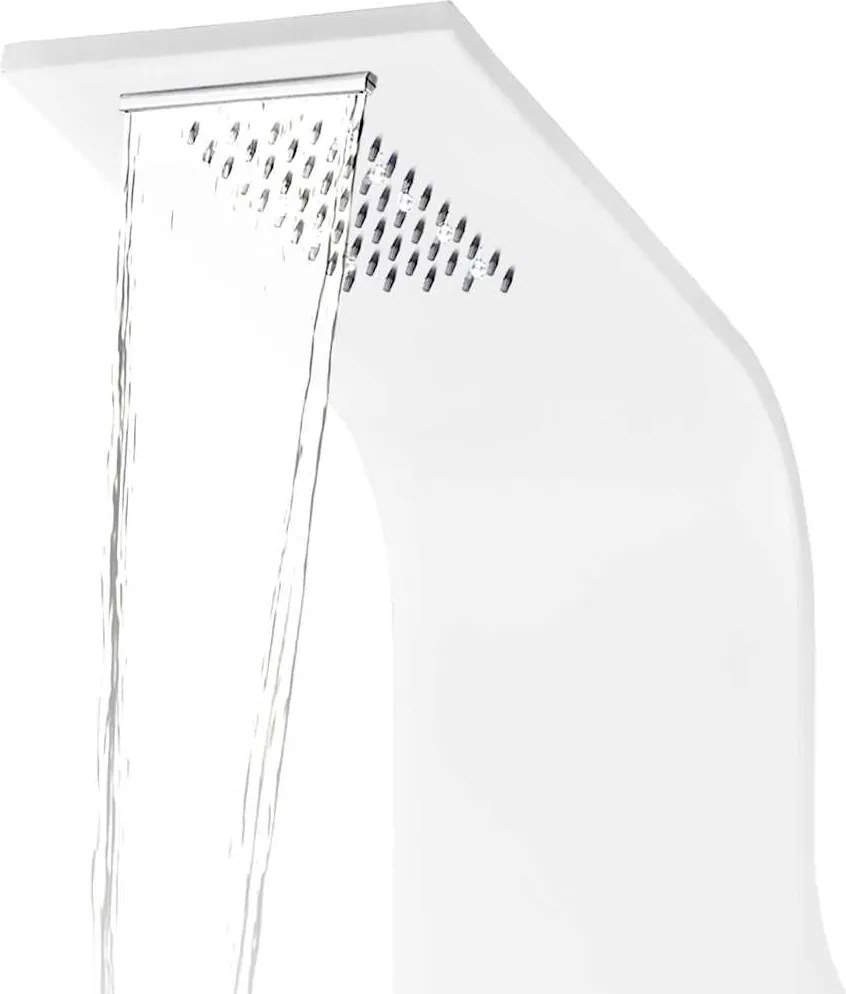 Sprchový panel set hliníkový 20 x 44 x 130 cm bílý 142995