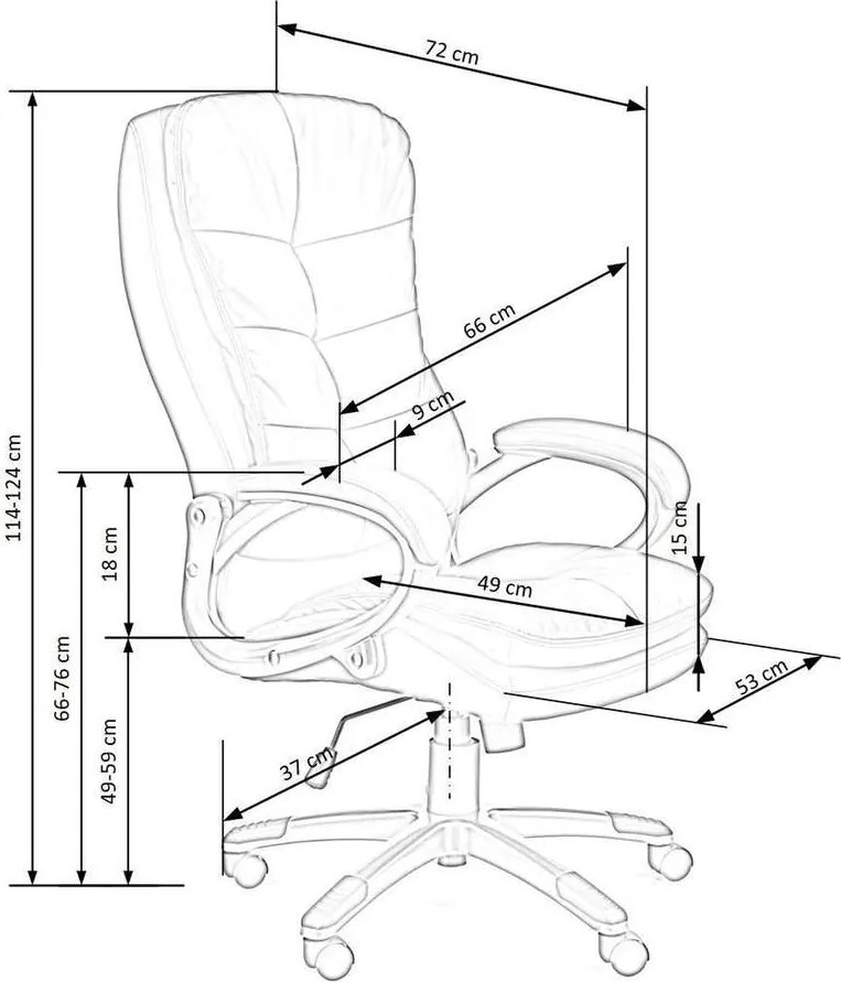 Kancelářské křeslo Preston, černá