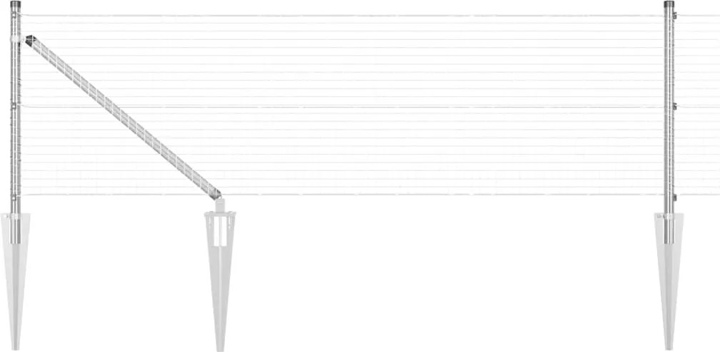 Svařované drátěné ploty s hroty 100 x 0,5 m Pozinkovaná ocel 3352020