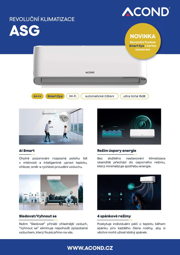 Klimatizace Acond ASG 1+1 3,5kW R32