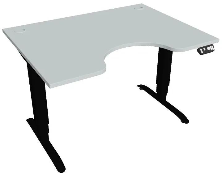 Hobis Motion Elektr. nastavitelný stůl 120x90 s pamětí - HOBIS ERGO MOTION MSE 3M 1200 Dekor stolové desky: šedá, Barva kovové podnože: černá