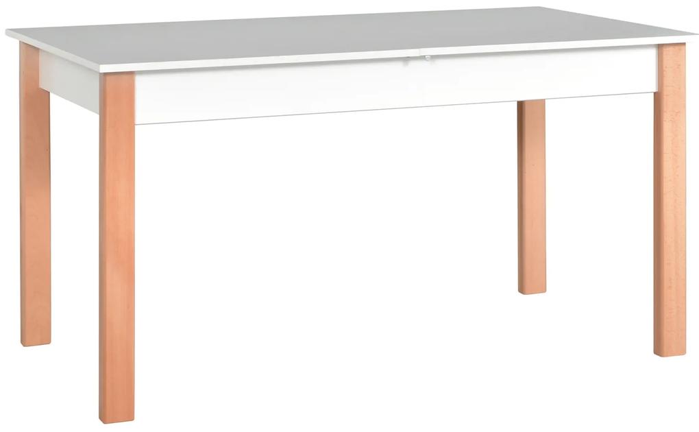 Rozkládací stůl ALBA 2 80x140/180cm Barevné provedení noh: Bílá, Barevné provedení ALBA: Bílá
