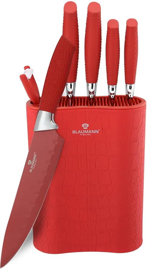 BLAUMANN Sada nožů 7 ks s nepřilnavým povrchem Red Crocodile Line BL-2074