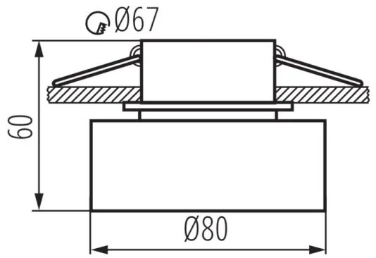 Kanlux 29236 - Podhledové svítidlo GOVIK GU10/10W černá