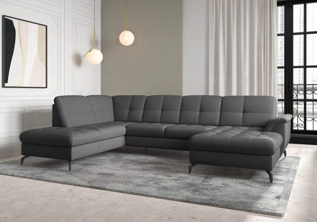 XXXLutz SEDACÍ SOUPRAVA, textil, tmavě šedá Sit & More - Sedací soupravy - 00014401335D