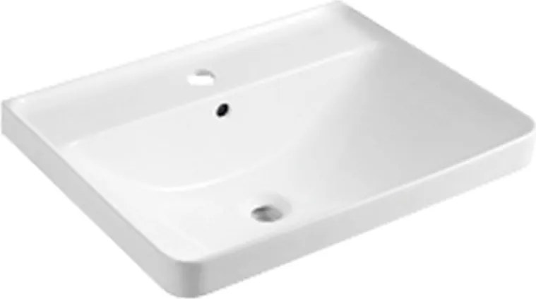 Mereo Mereo, Siena, koupelnová skříňka s keramickym umyvadlem 61 cm, bílá, antracit, černá, CN410