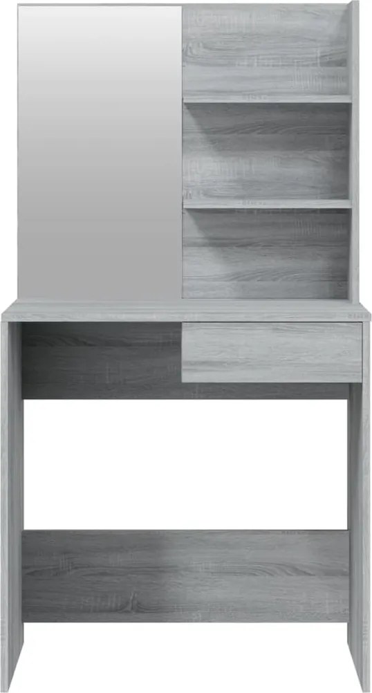 vidaXL Toaletní stolek se zrcadlem 74,5 x 40 x 141 cm [802807] Barva: Staré dřevo