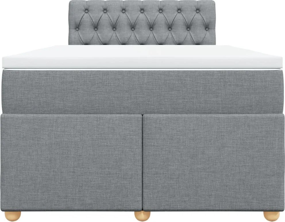 Box spring postel s matrací světle šedá 120 x 200 cm textil 3286654