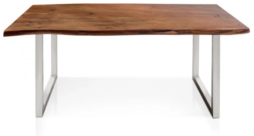 Jídelní stůl masiv akát stříbrné nohy Dalma 180x90 silná deska