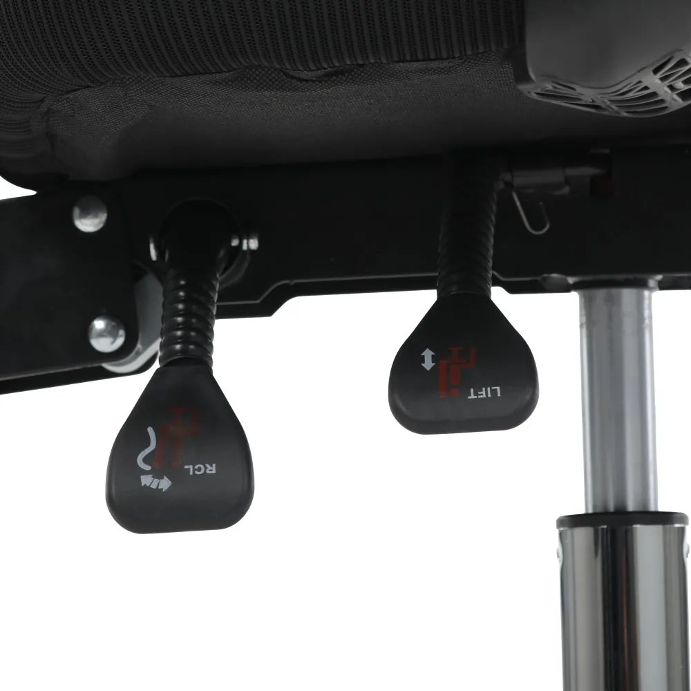 Kancelářská ergonomická židle LUMOS — síť / látka, černá