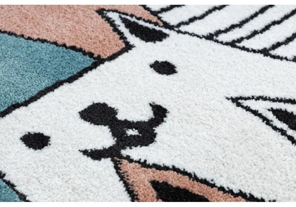 Dětský kusový koberec Kočky starorůžový 160x220cm
